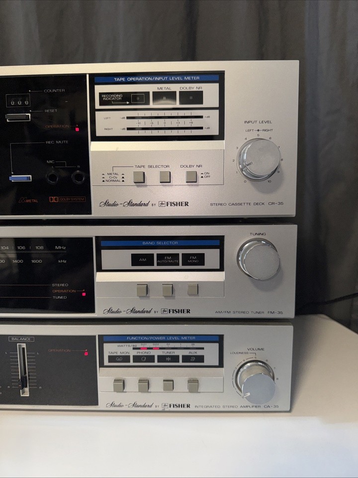 Vintage Fisher Stereo Amplifier / Cassette Player / AM/FM Stereo Tuner ...