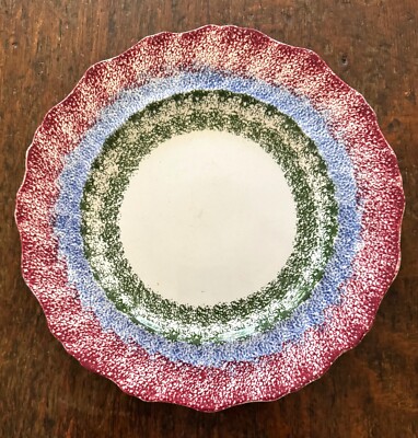 Very Nice Period “Rainbow” Spatterware Plate | eBay