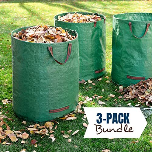 Big Gulp Lawn Bags 3-Pack 72 gallons Leaf Bags with Reinforced Handles ...