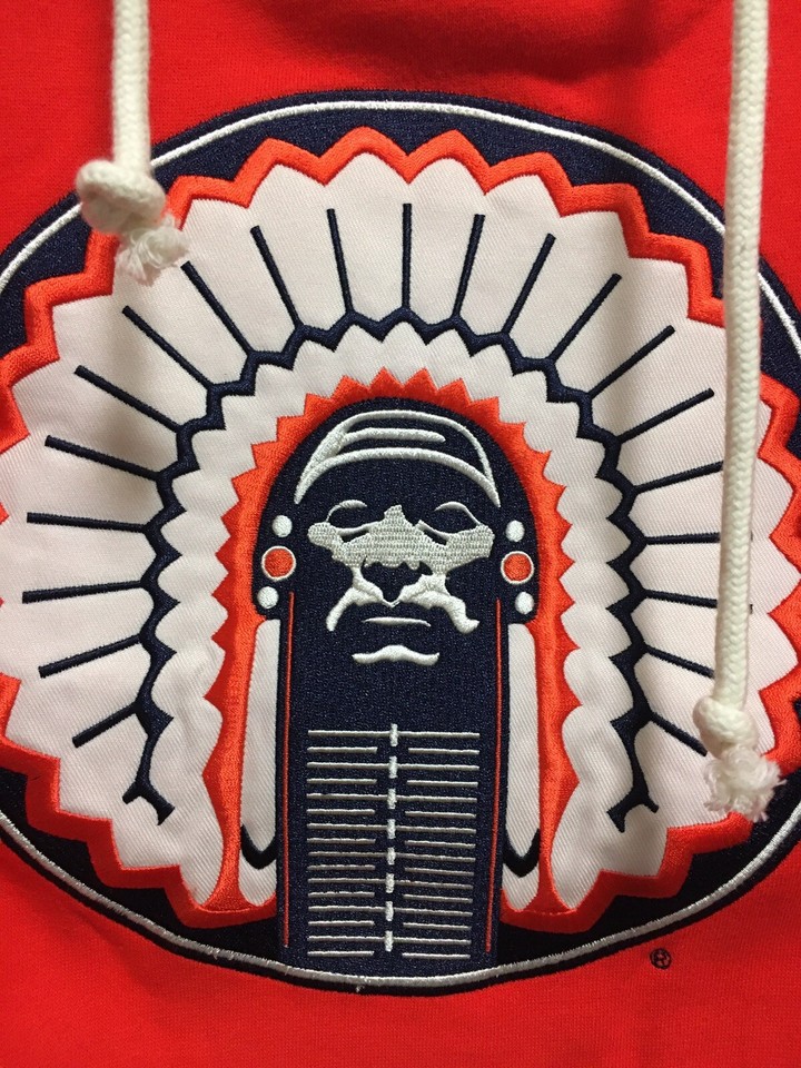 NEW Illinois Illini Chief Illiniwek STITCHED Hockey Sweatshirt Jersey ...