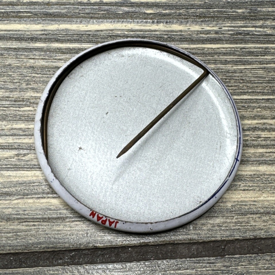 Vintage Round Button Pin White Red ‘Goodnight David Goodnight Goliath ...