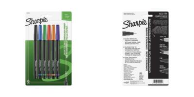 Sharpie Plastic Point Stick Permanent Water Resistant Pen, Assorted Ink ...