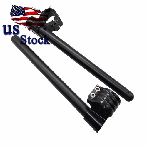 Aluminum 7/8" 22mm Motorcycle Vortex Clip On Ons Handle Bars Handlebars ...