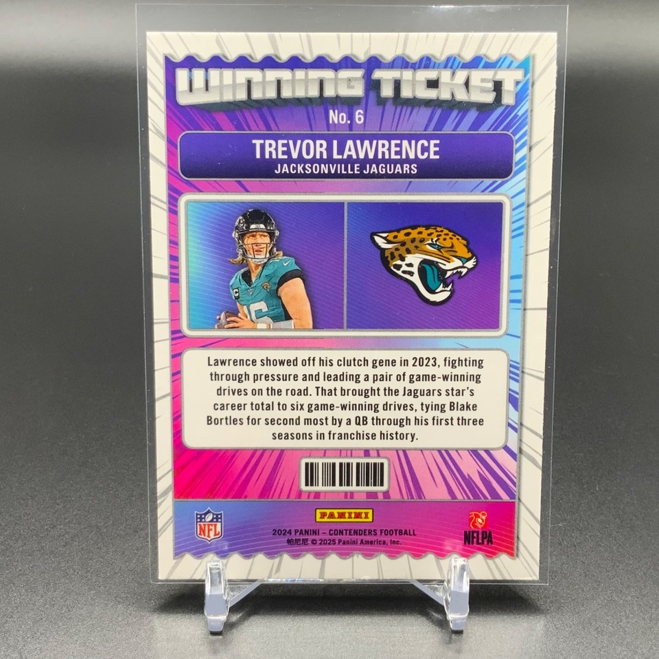 2024 Panini Contenders Trevor Lawrence Winning Ticket Sparkle TTC3902 ...