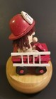Vintage Wooden Music Box Firefighter Boy in his Truck | eBay