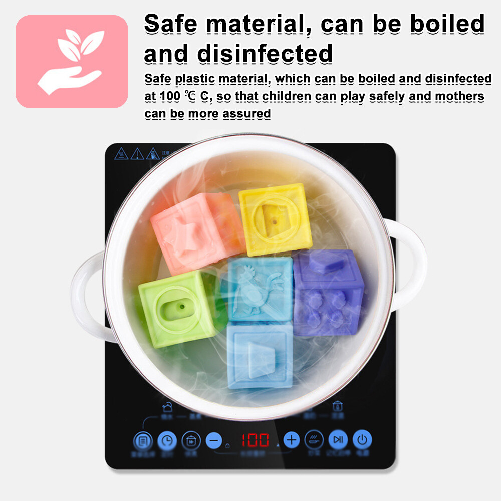 10Pcs Baby Soft Stacking Blocks Toddler Building Blocks Montessori ...