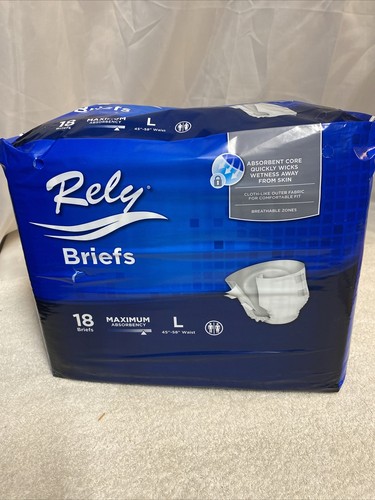 Rely Briefs - Adult Disposable Diapers - Large 18 Count Maximum ...