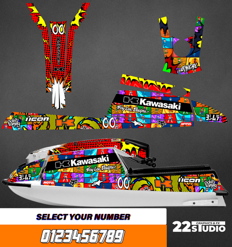 Kawasaki Jet Ski 550 SX Decal Graphics Sticker Full Kit 550 SX | eBay