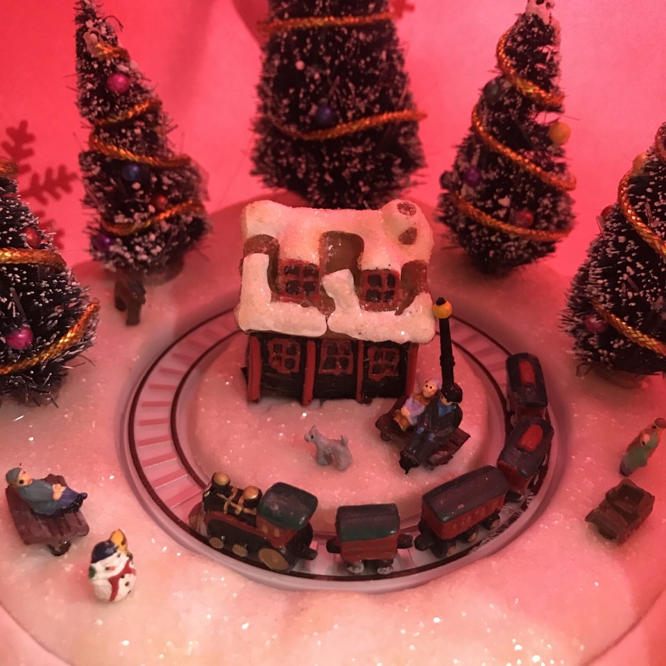 Mr. Christmas Jumbo Sparkling Scene Ornament Large Animated Musical ...