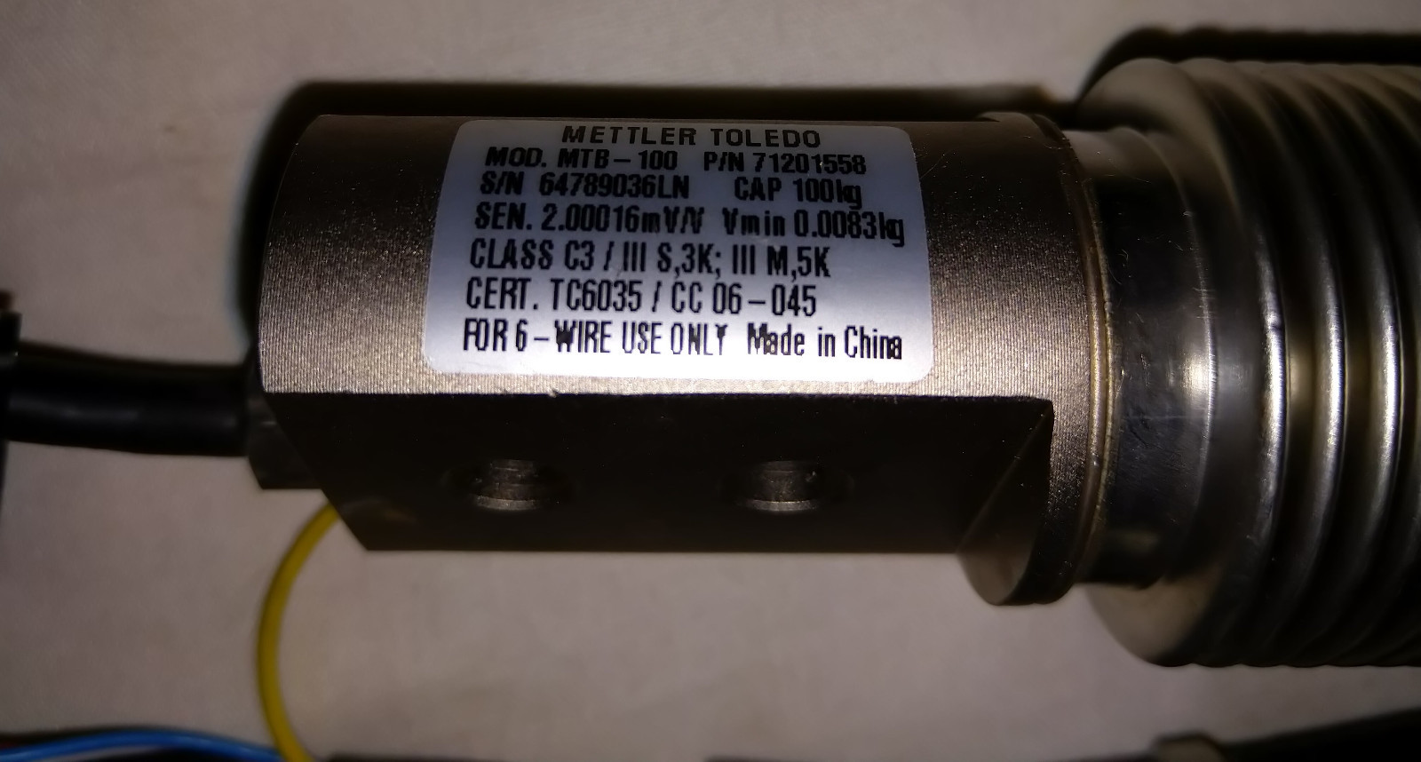 METTLER TOLEDO 71201558 LOAD CELL MTB-100 | eBay UK