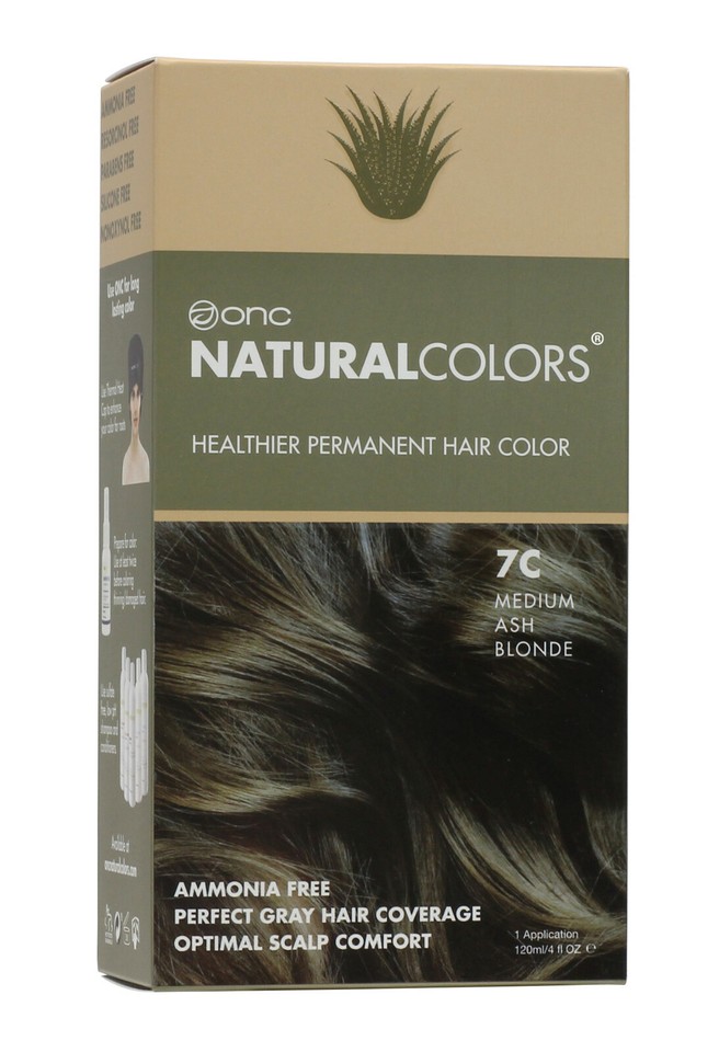 ONC NATURALCOLORS 7C Medium Ash Blonde Hair Dye Healthier Permanent ...