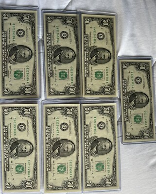 1988 US Fifty Dollar Bills Uncirculated Consecutive Serial Numbers Set ...