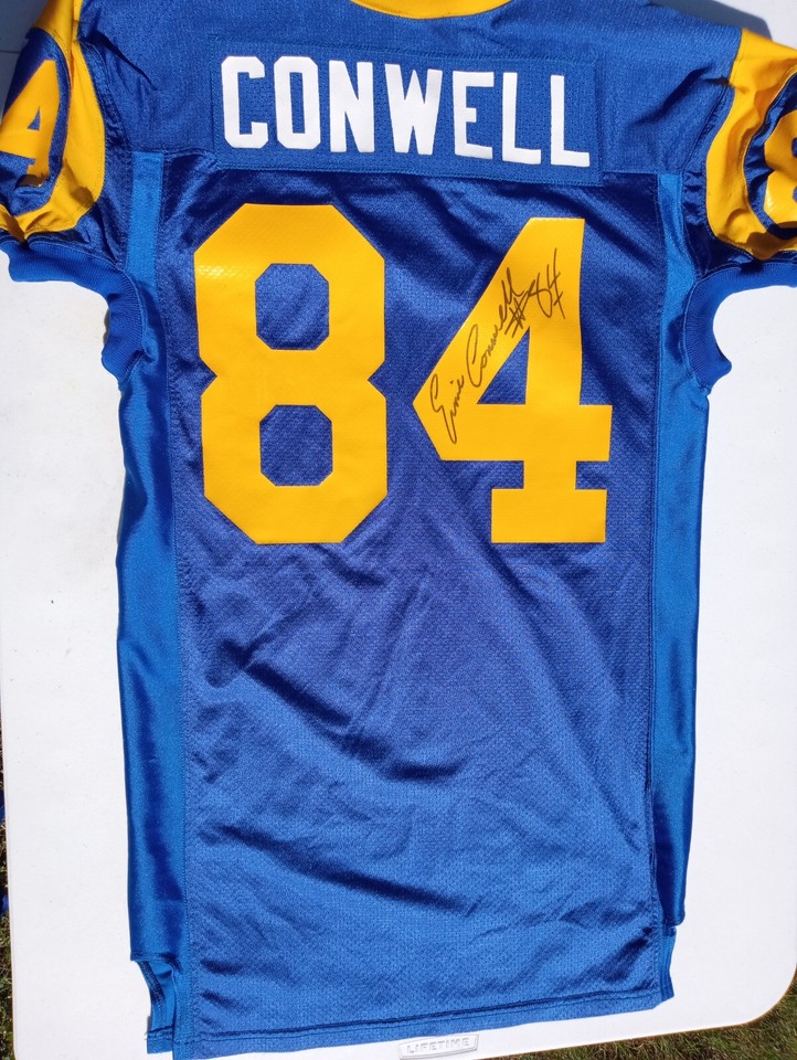 St. Louis Rams Team Issued jersey Ernie Conwell autographed S.50 Logo ...