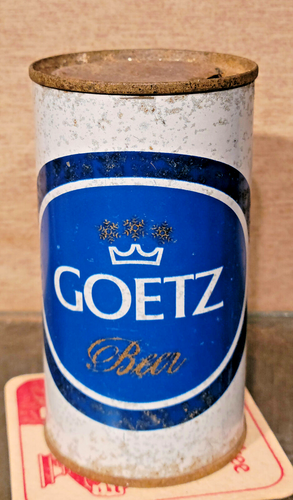 1964 WHITE GOETZ FLAT TOP BEER CAN COUNTRY TAVERN BREWING ST JOSEPH ...