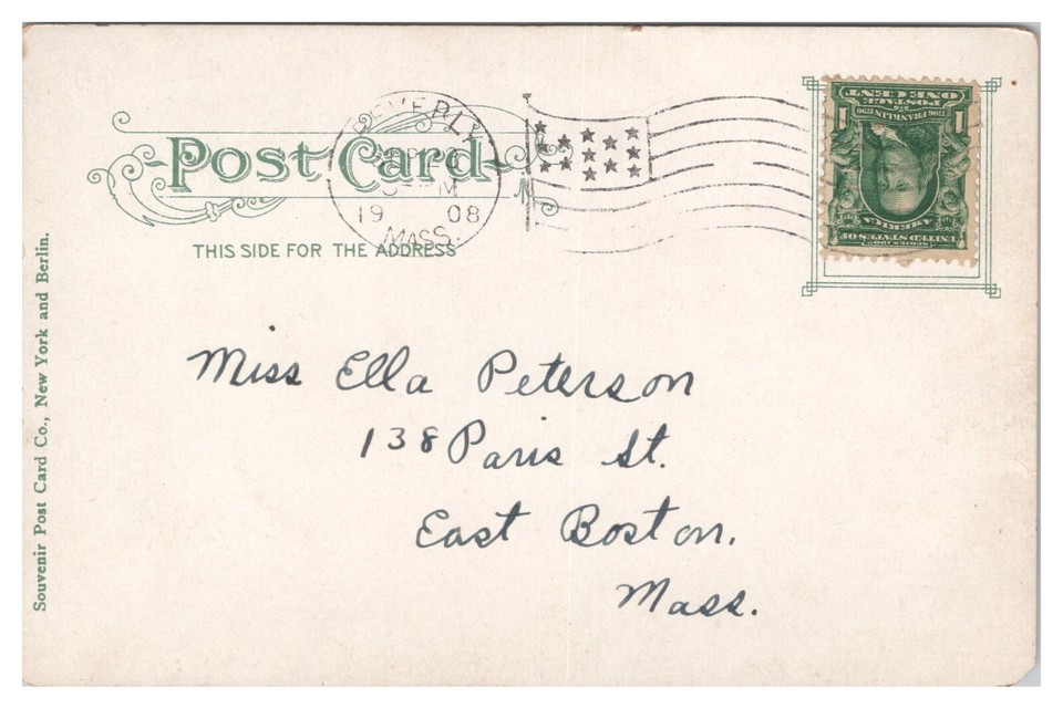 Beverly Massachusetts MA Vintage Postcard c1908 Mingo Beach Undivided ...