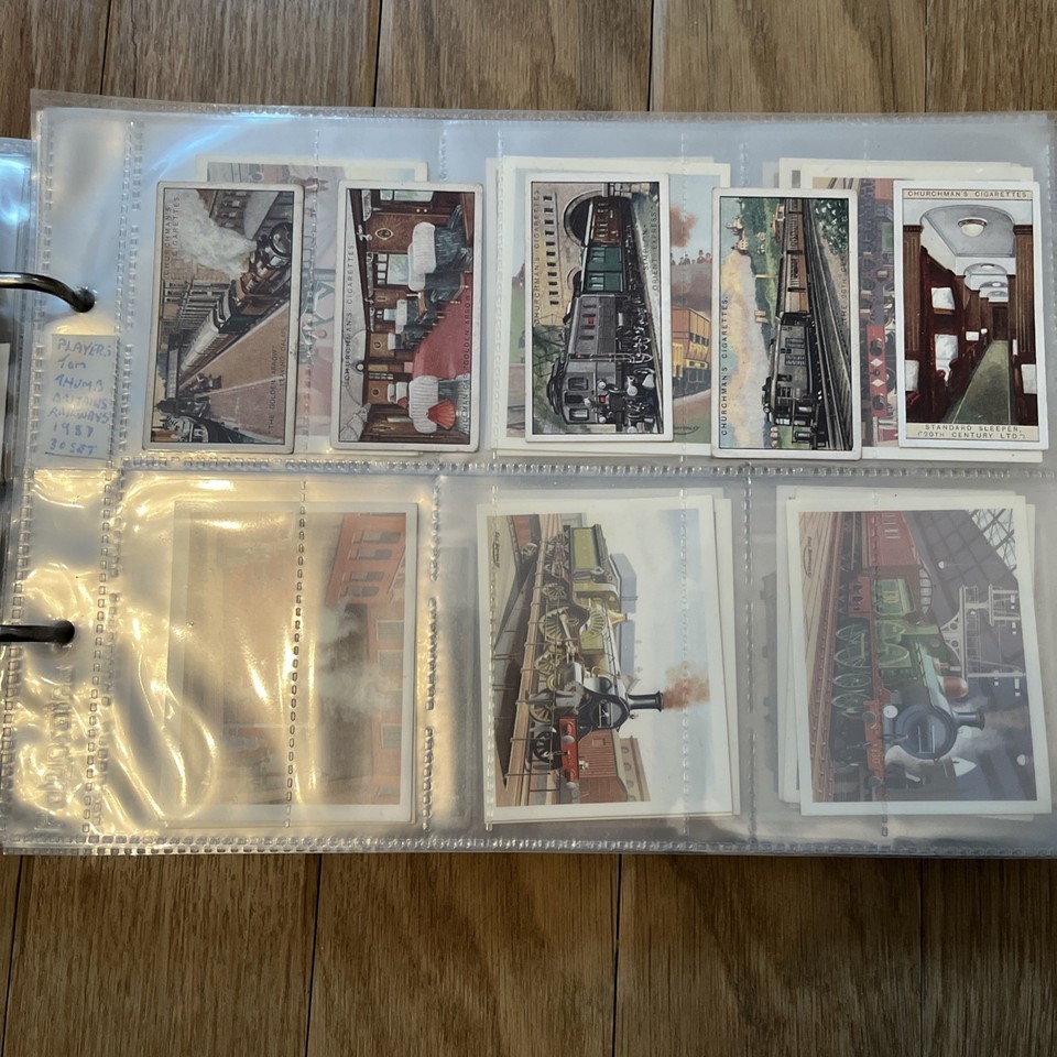 Bundle Of Vintage Transport Cigarette Cards In Binder Various Brands ...