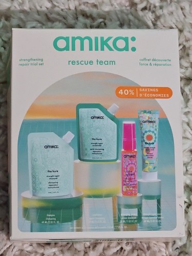 Amika Rescue Team Bond Repair Shampoo & Conditioner 4-Piece Trial Set ...