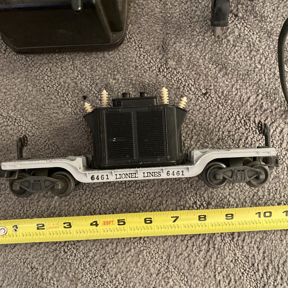 Postwar Lionel 1033 Transformer Lot Of 2 With 6461 Black Car & Yellow ...
