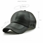 Men's Autumn Winter PU Baseball Caps Outdoor Sport Warm Adjustable ...