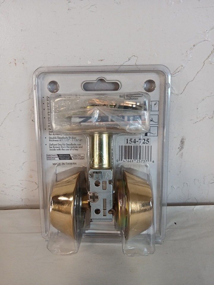 New Defiant 2-Sides Lock Deadbolt Keyed Stainless Steel 154795 ...