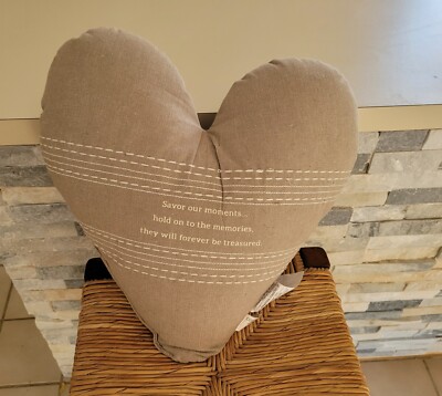 NWT Demdaco Heart Pocket love Notes Pillow Moments Memories Treasured ...