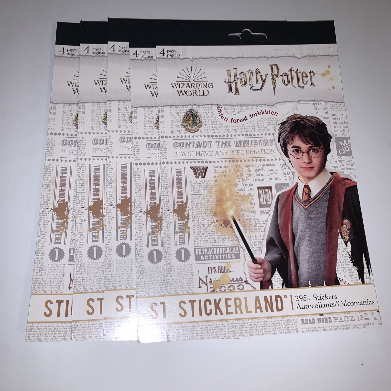 Harry Potter 5 Pc Bundle 4 Pg Sticker Pk 295 Stickers In Each Pk. 1475 ...