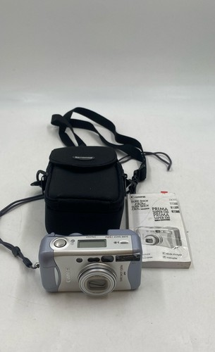 Canon Sure Shot 130u Compact 35mm Film Camera Silver w/ Strap & Case | eBay