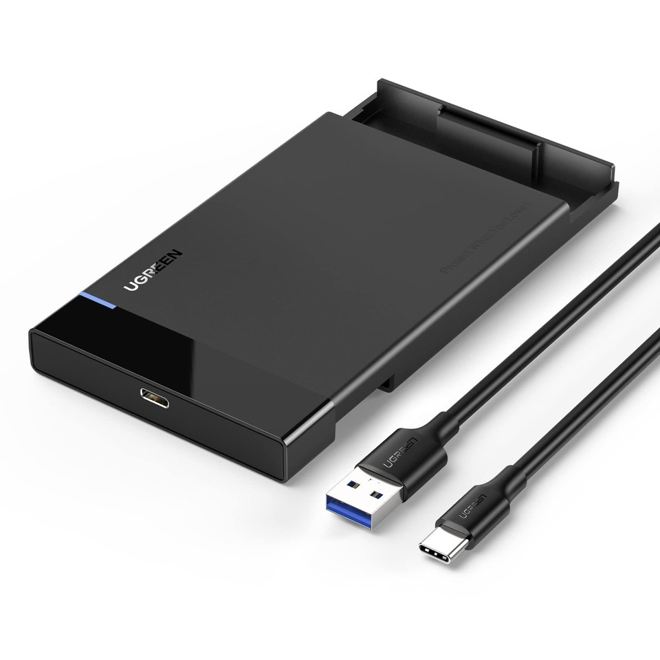 UGREEN 2.5 Inch Hard Drive Enclosure USB C SSD Caddy Tool Free SATA ...