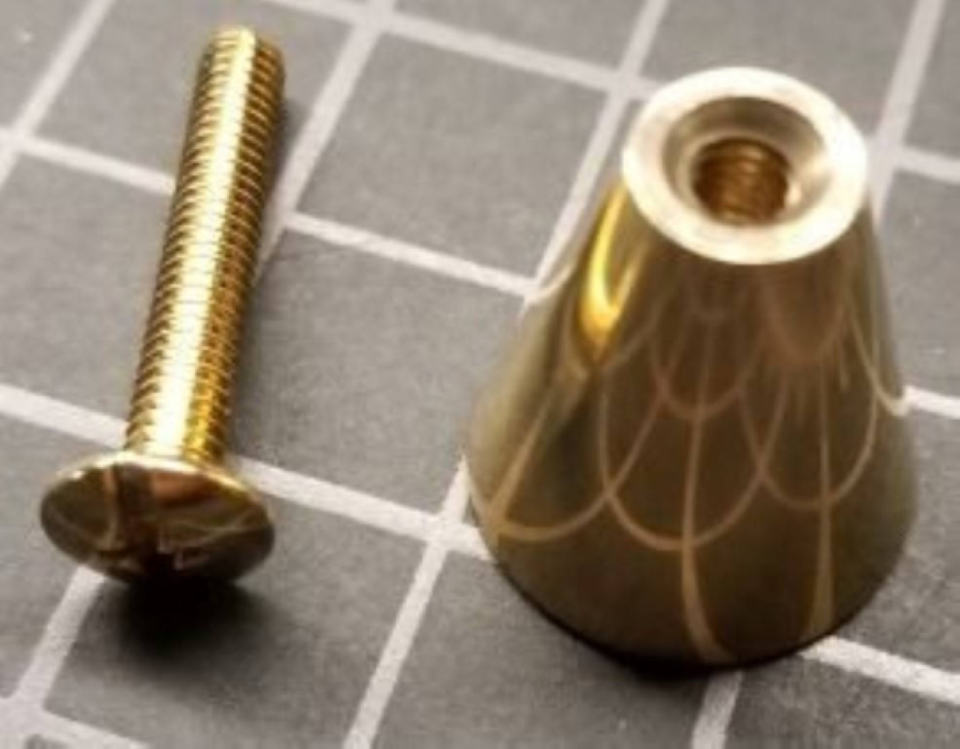 Cast Brass Mid-Century Modern Knob Cone sleek contemporary pull handle ...