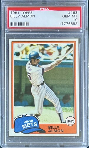 1981 TOPPS #163 BILLY ALMON PSA 10 GEM MT METS | eBay