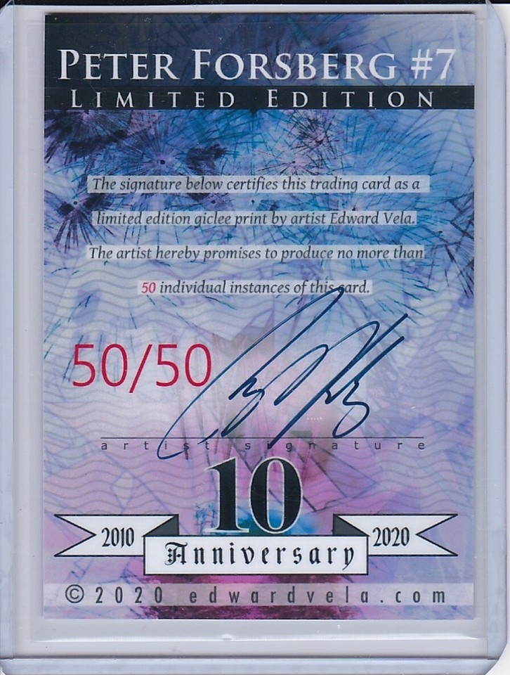 PETER FORSBERG LIMITED EDITION SERIALLY NUMBERED 50 OF 50 ARTIST PRINT ...