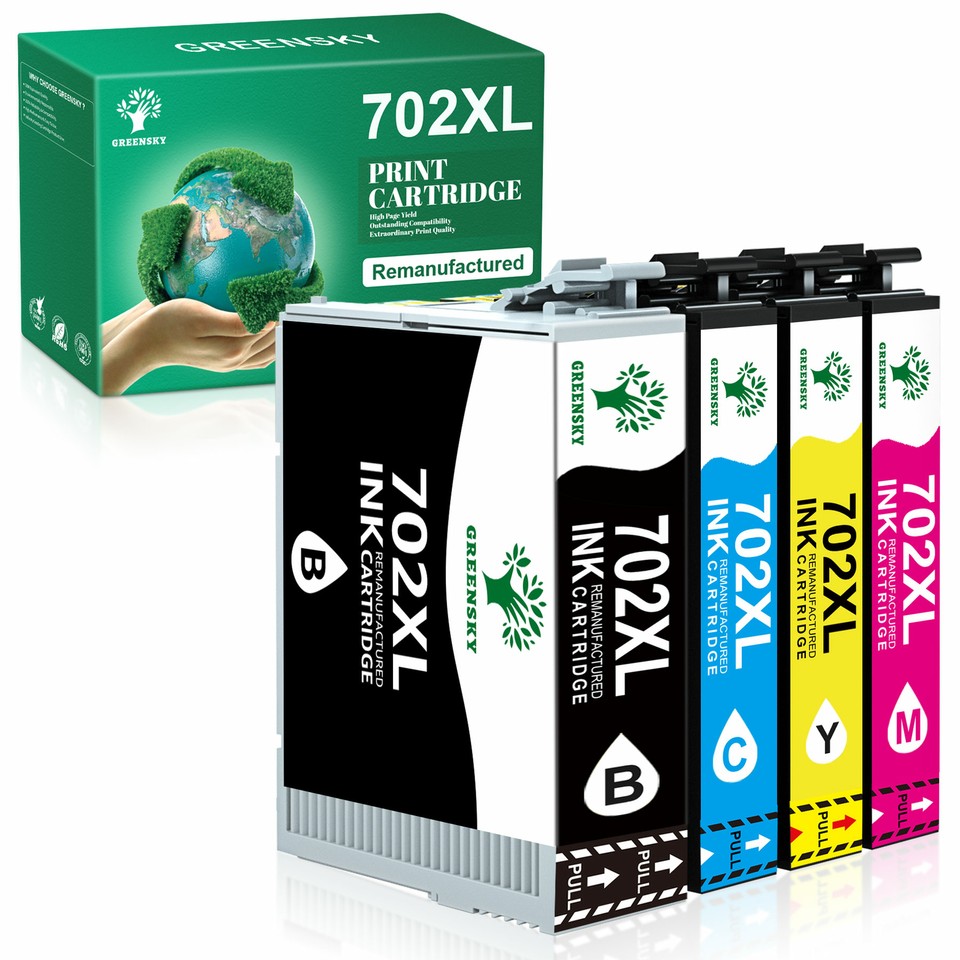 702XL T702XL Ink Cartridges for Epson 702 Workforce WF-3720 WF-3730 WF ...