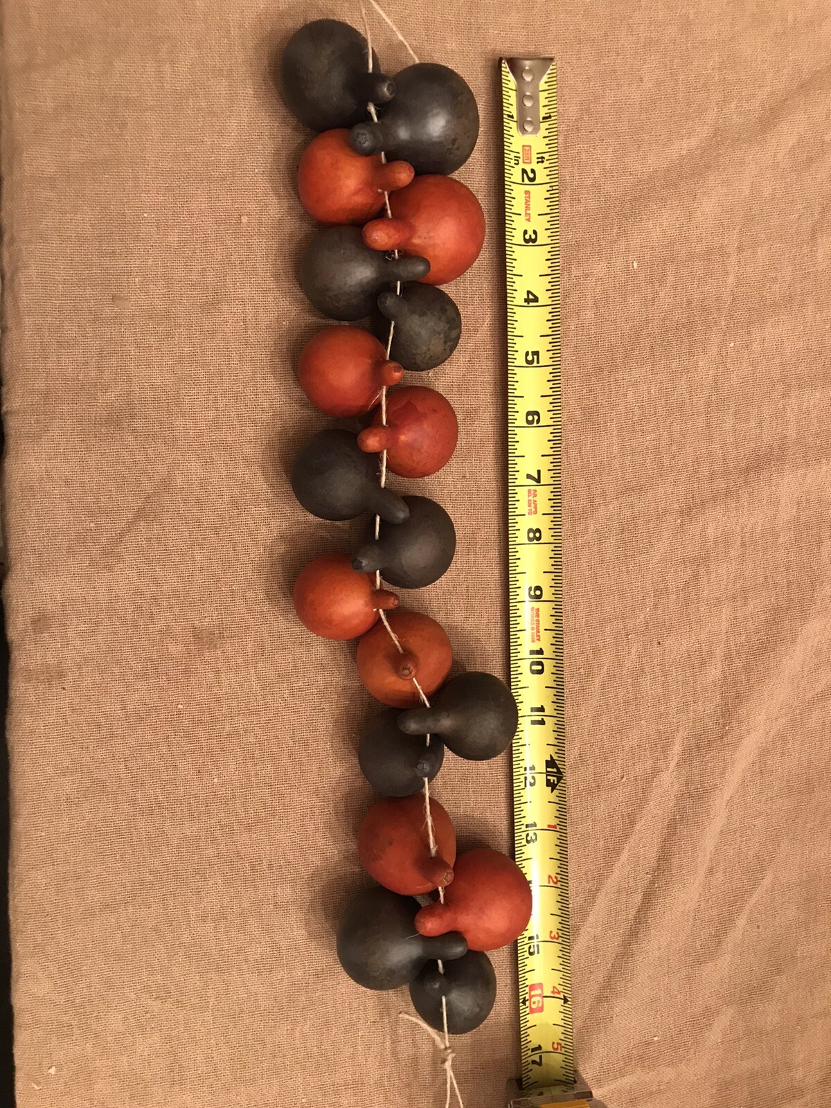 Primitive fall Halloween spinner gourd garland Fall Decor Farmhouse | eBay