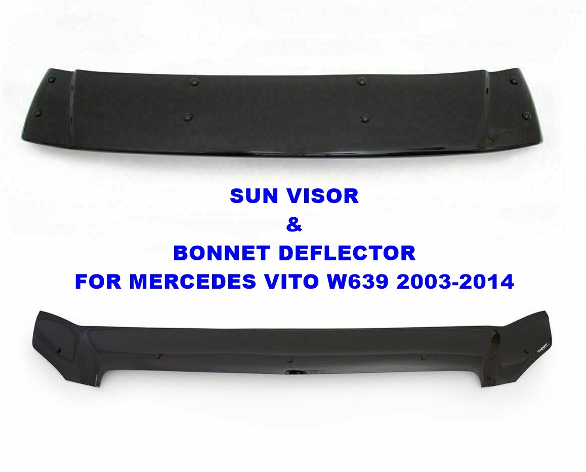 Sun Visor & Bonnet Protector Stone Deflector FITS Mercedes Vito W639 ...