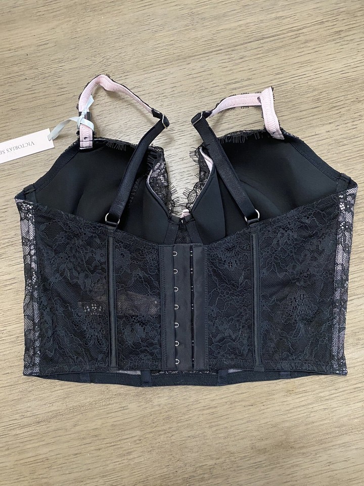 VICTORIA'S SECRET DREAM ANGELS HERITAGE RIBBON SLOT CORSET BRA TOP SIZE ...