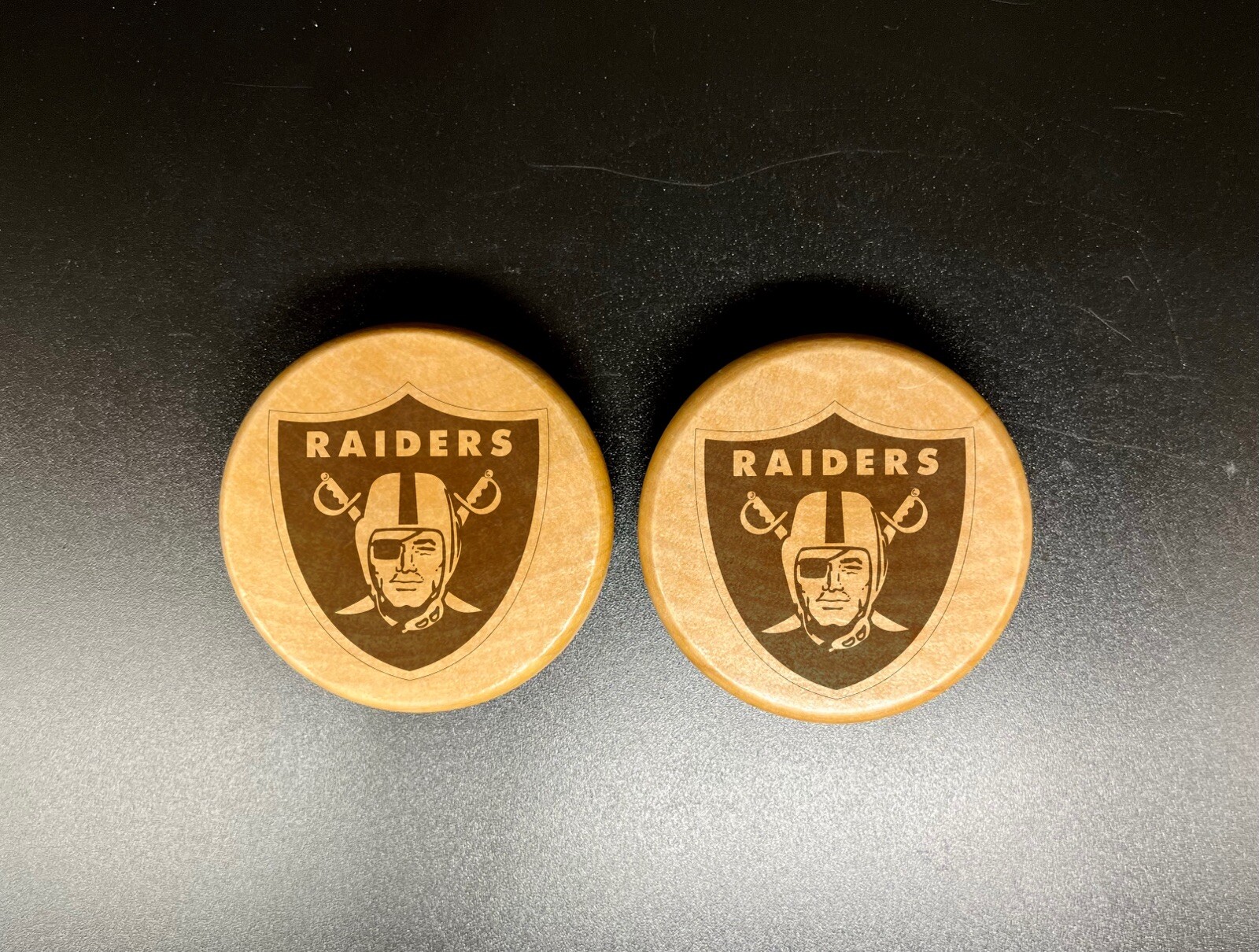 Raiders NFL double side engraving wood kitchen herb grinder ...
