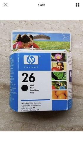 HP 51626A #26 Black Ink Cartridge Lot Of 4 - New Sealed Free Shipping ...