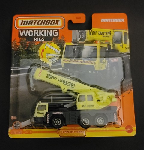 2024 Matchbox Working Rigs MBX MOBILE CRANE 4/16☆yellow☆VAN DEUTER ...