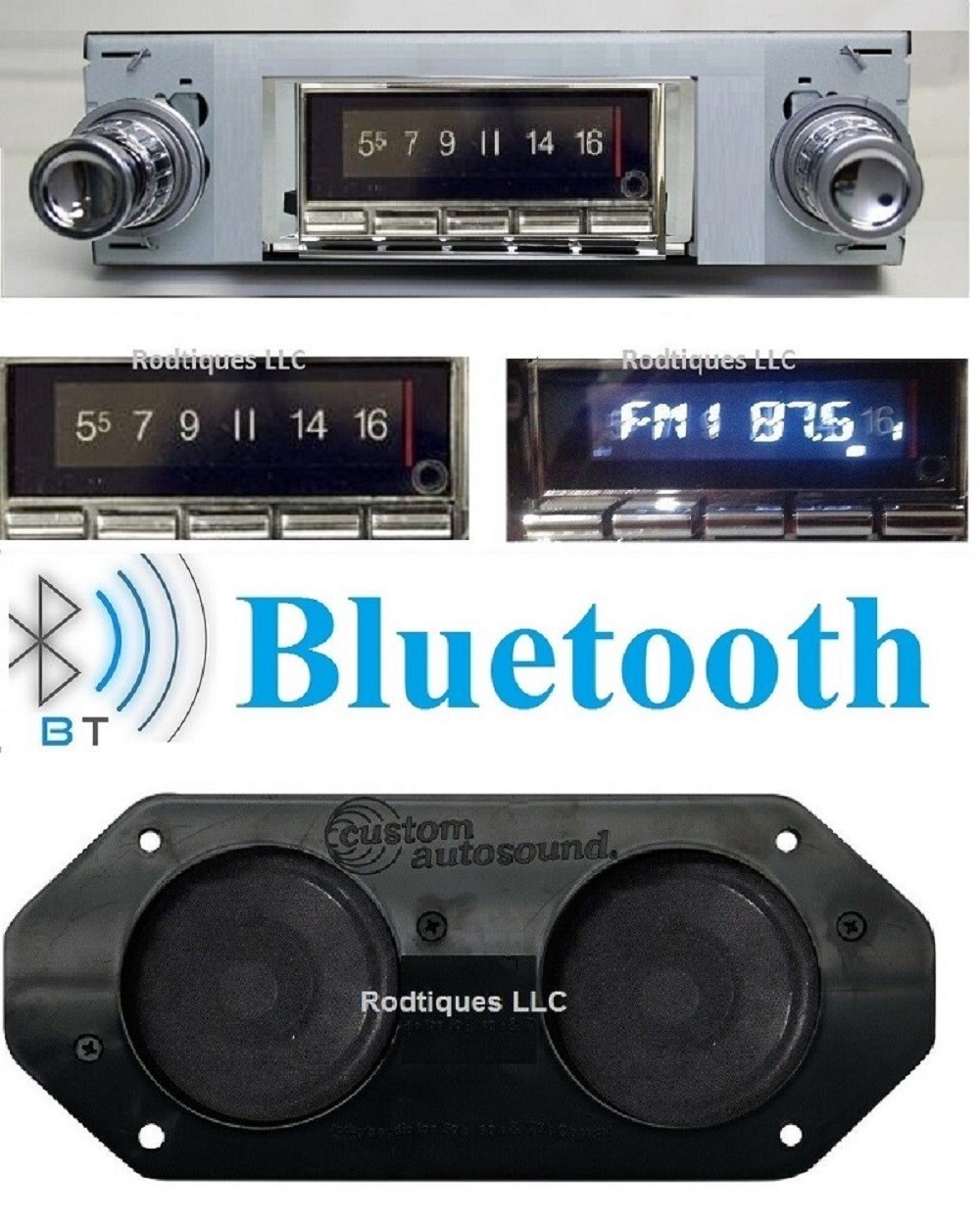 1968-1979 Ford Fairlane Stereo Bluetooth Radio + Dash Speaker Free Aux ...