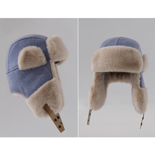 Winter Unisex Russian Ushanka Hat Trooper Trapper Faux Fur Earflap Warm ...