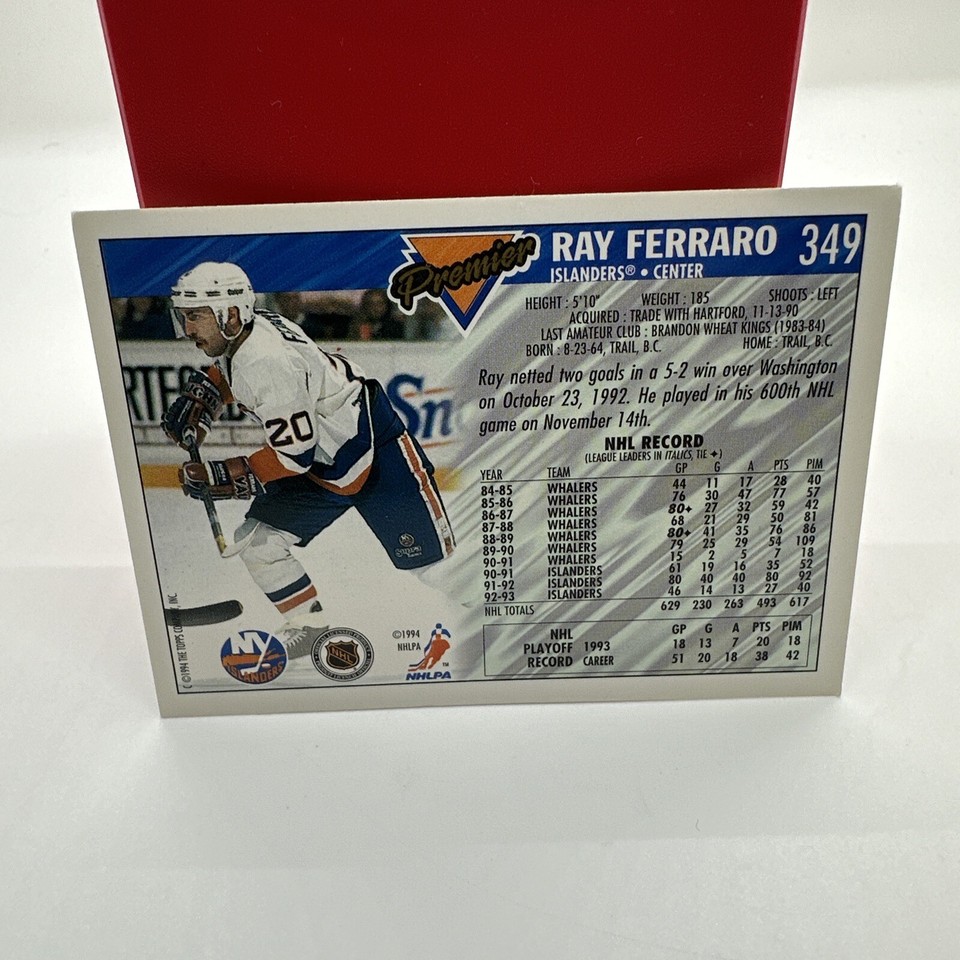 1993-94 Topps Premier Hockey Gold #349 Ray Ferraro | eBay