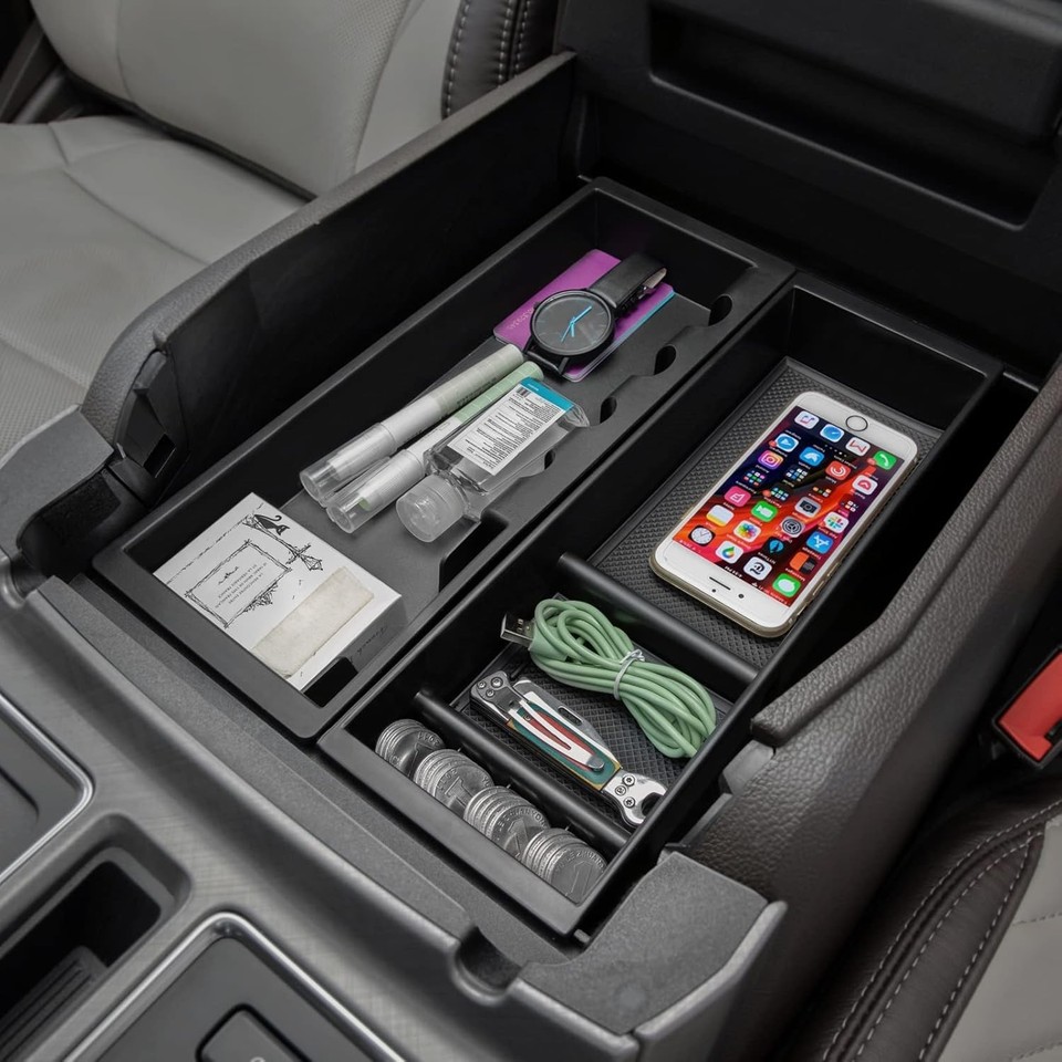 Center Console Organizer for Ford F150 2021 2022 2023, F150 Lightning ...