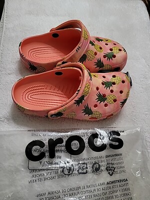 Crocs Classic Retro Resort Pineapples Clogs Shoes Womens SZ 7 Slip On ...