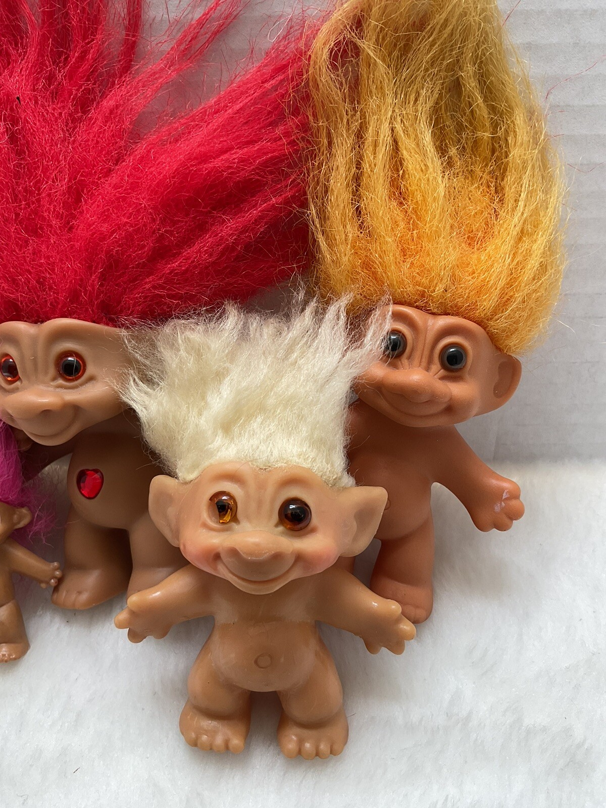 Vintage 3.5 - 5” ACE Novelty TREASURE TROLLS Gemstone Belly & CRuss Lot ...