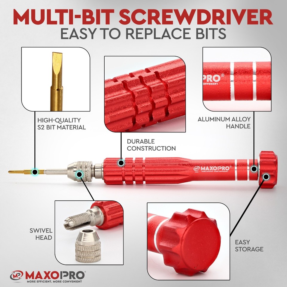 5-in-1 Multifunctional Eyeglass Screwdriver Kit | Mini Screwdriver for ...