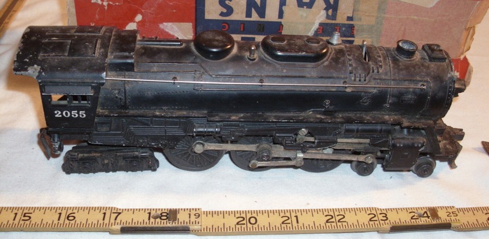 LIONEL STEAM LOCOMOTIVE #2055 HUDSON ENGINE 4-6-4 O SCALE POSTWAR BOXED ...