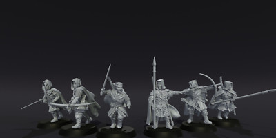 28mm Armored Rangers / Outlaws - Ideal for MESBG LOTR Wargames ...