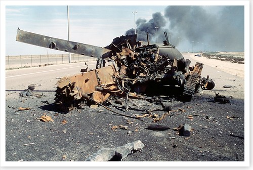 Destroyed Iraqi Main Battle Tank In Kuwait Operation Desert Storm 8x12 ...