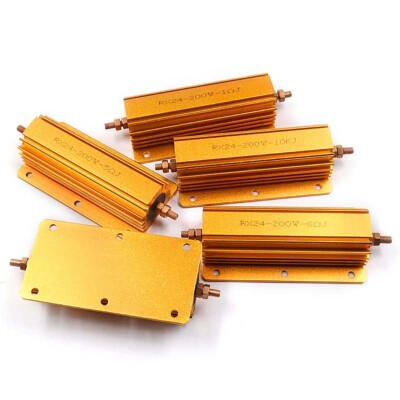 RX24-200W Aluminium Power Resistors ±5% Wirewound Resistor Range (0.1Ω ...