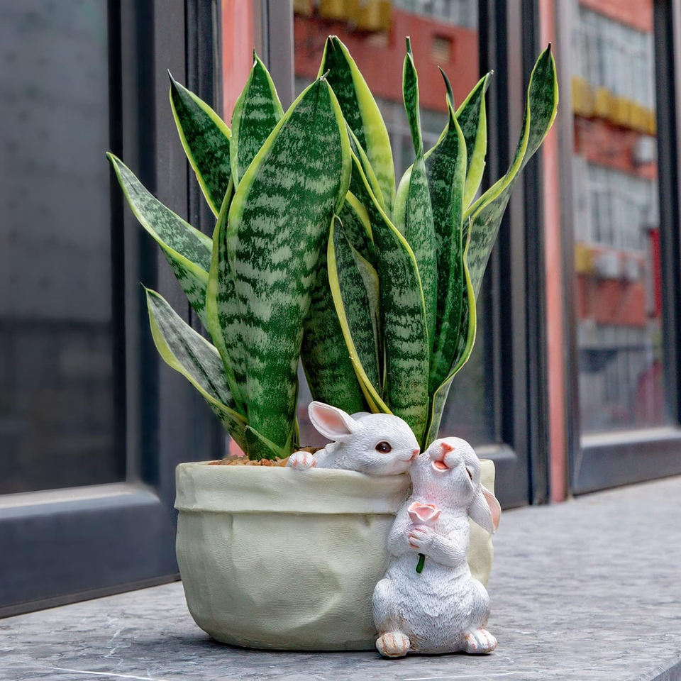Rabbit Flower Pot Succulent Planter Garden Pots Decorative Flower Pot ...